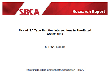 SRR No. 1304-03 Use of “L” Type Partition Intersections in Fire-Rated ...